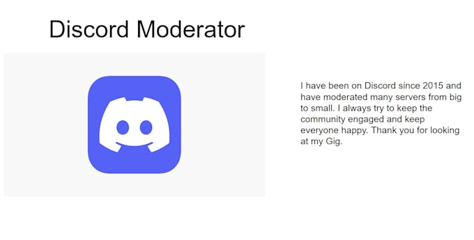 Be a discord moderator for your server by Tom2399000 | Fiverr