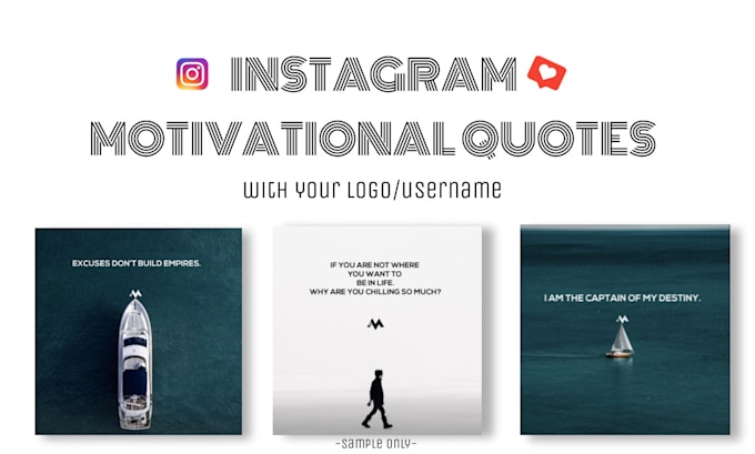 Design eye catching instagram motivational quotes by Yohanmendez | Fiverr