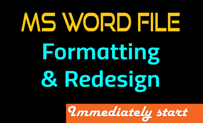 Do microsoft word document formatting by Mowly00150 | Fiverr