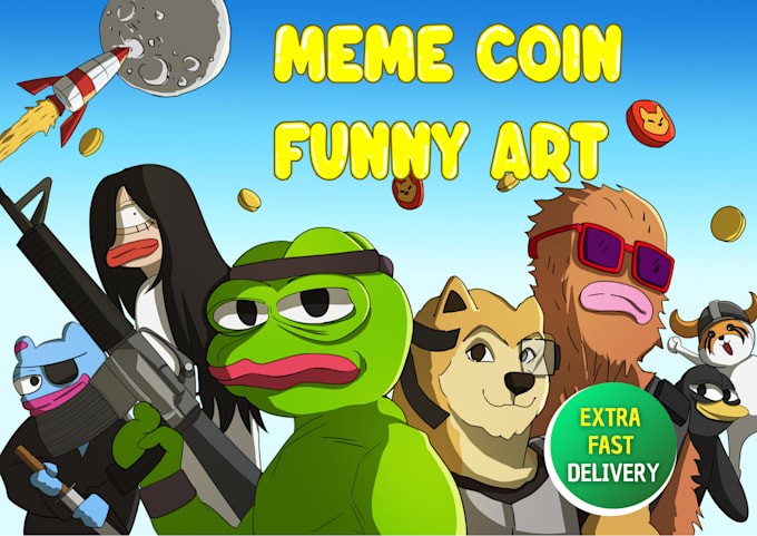 Draw funny custom meme coin art for your website or social media by ...