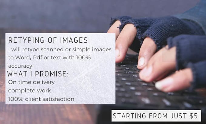 Re typing image word pdf fast and accurate cheap by Demecrius | Fiverr
