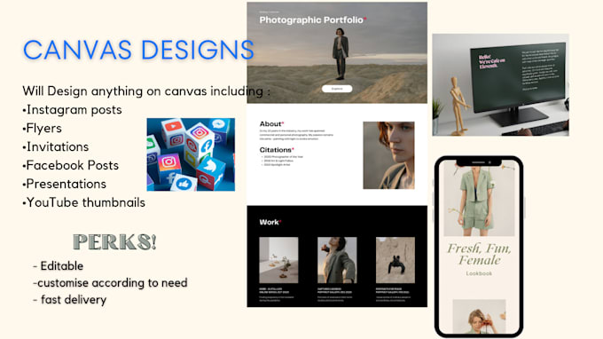 Designing professional and premium canvas templates by Unnatiid | Fiverr