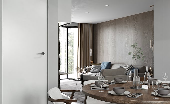 3dsmax and corona rendering to create indoor and outdoor renderings by Songrenliang001 | Fiverr