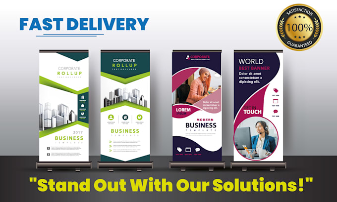 Design a roll up banner, pull up, event banner,standee, banner ads by ...