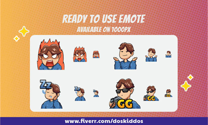 Create amazing animated emotes for your streaming by Doskiddos_team ...