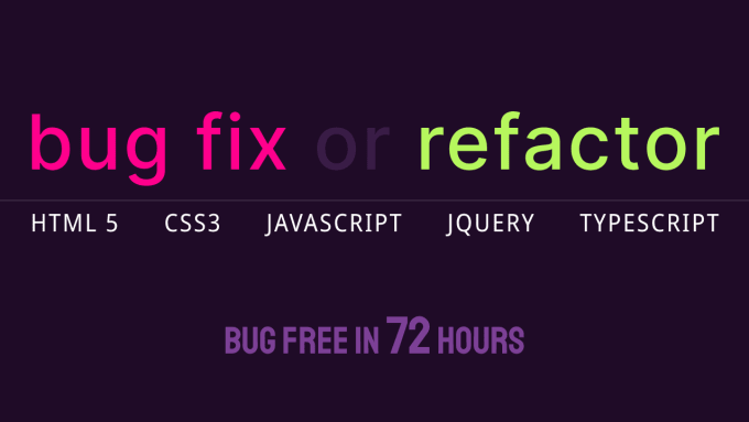 Fix Bug For Html Css Js Jquery Typescript By Moumitam24 Fiverr