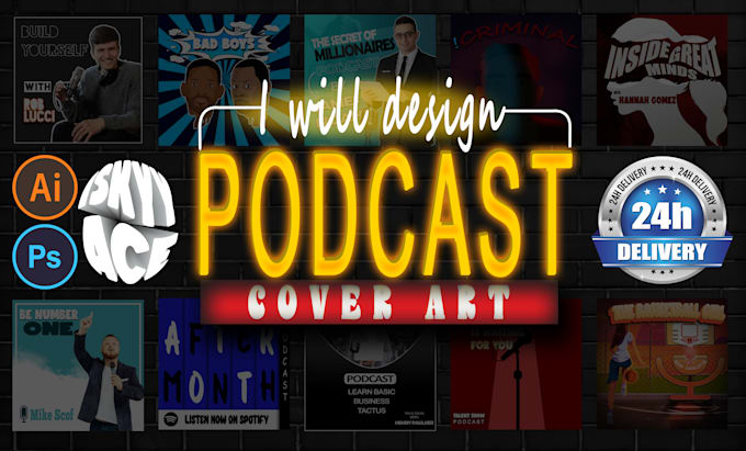 Elevate your podcast with unique and creative cover art by Iskyyace ...