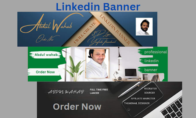 Create attractive design linkedin banner facebook cover youtube ...