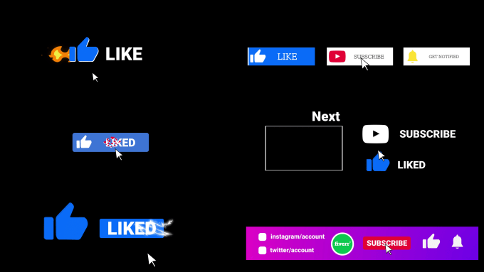 Create youtube subscribe animation by Onurgunes | Fiverr