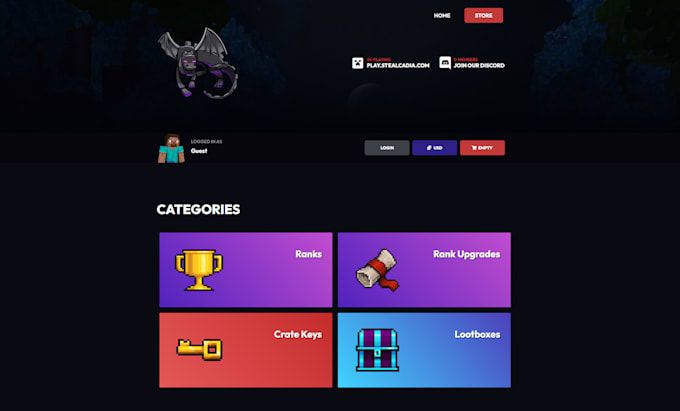 Create a custom tebex minecraft store by Denisputina | Fiverr