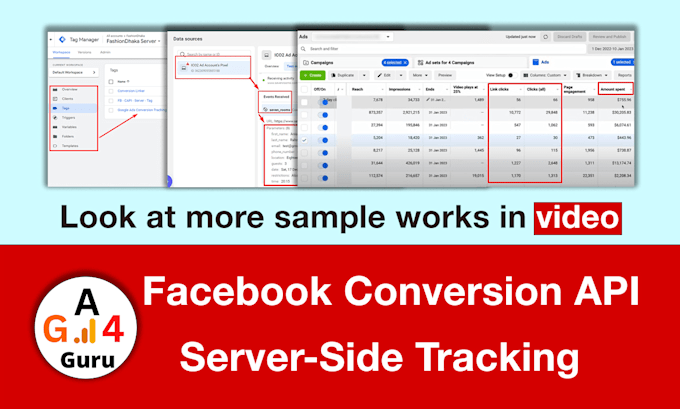 Setup facebook conversion api, server side tracking by Ga4_server_guru | Fiverr