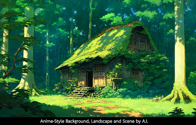 Create anime scene background illustration using ai by Ehonglin66 | Fiverr