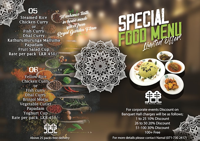 Make beautiful menu card designing for your wish by Dilanrpg | Fiverr