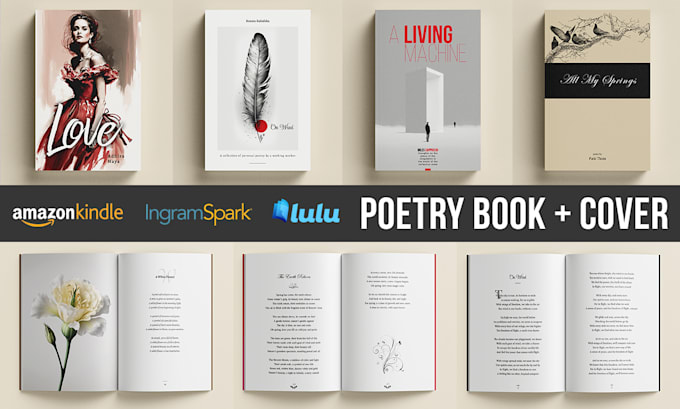 Design and format your poetry book including cover by Niokoba | Fiverr