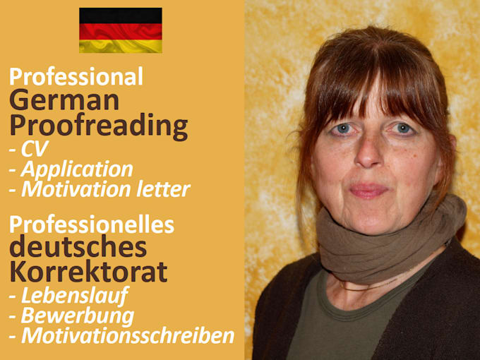 Proofread your german language application, motivation letter and cv ...