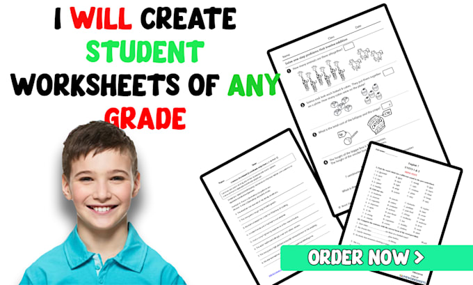 Make amazing worksheets for any grade by Essaali336 | Fiverr