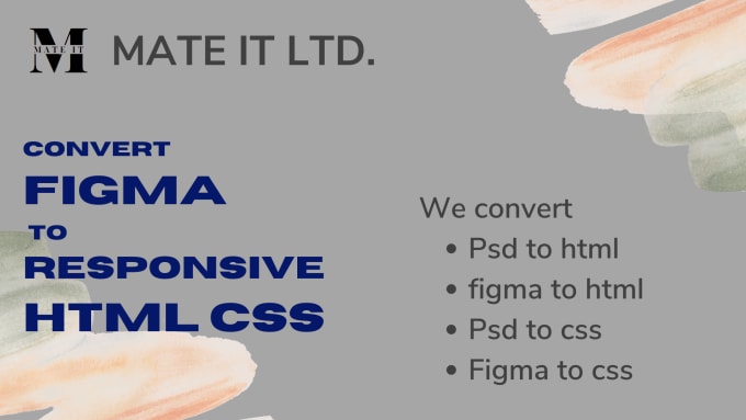 Convert psd to css figma to css psd to html figma to html by Mate_it ...