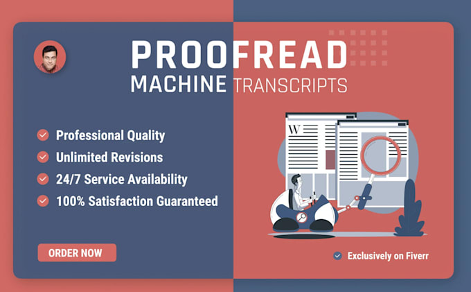 Proofreed machine, otter, ai generated transcripts by Arslansaleem952 ...