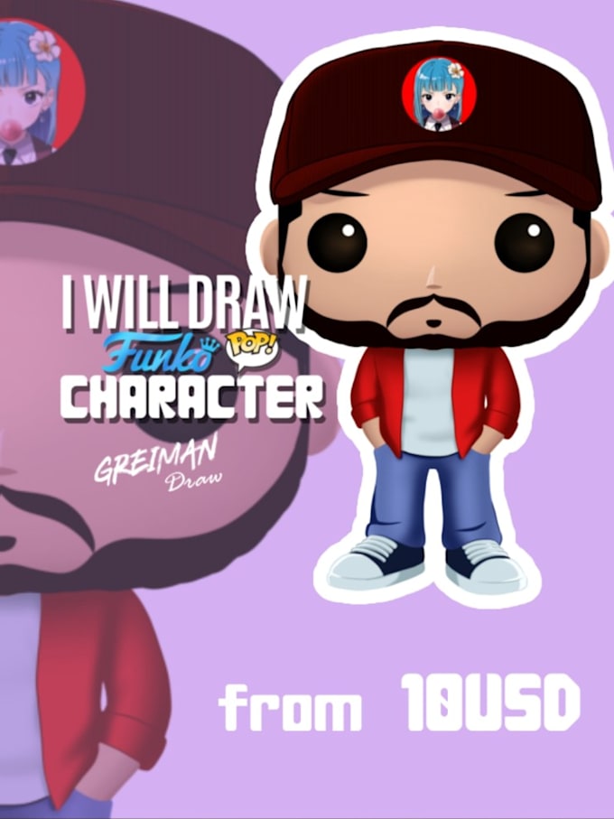 Draw whatever you want, like a funko pop by Greimanpool | Fiverr