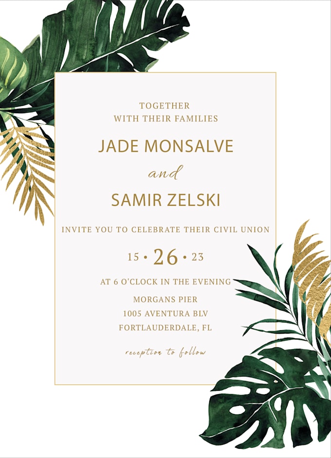 Design your invitation card for any special event by Ellazarde | Fiverr