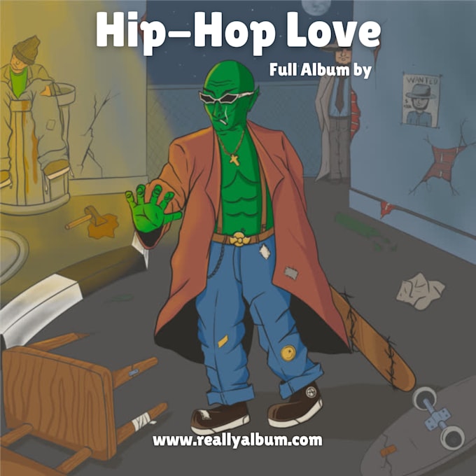 Create a cartoon hiphop or rapper album cover design by Bayukacang | Fiverr