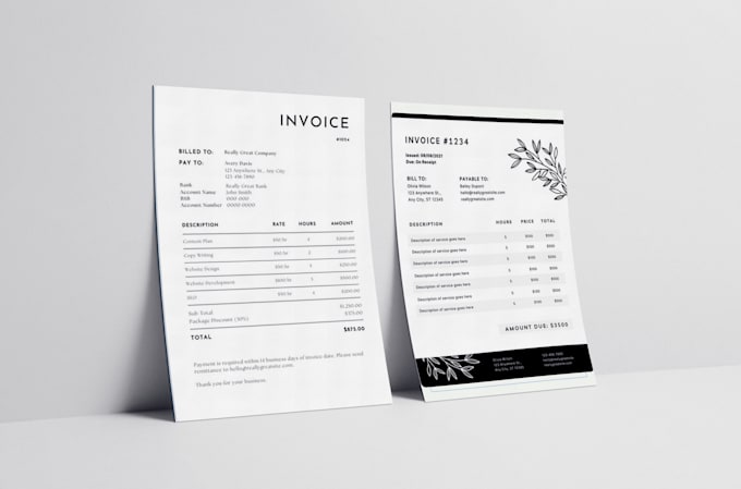 Do polished business stationery, professional invoice, and letterhead ...