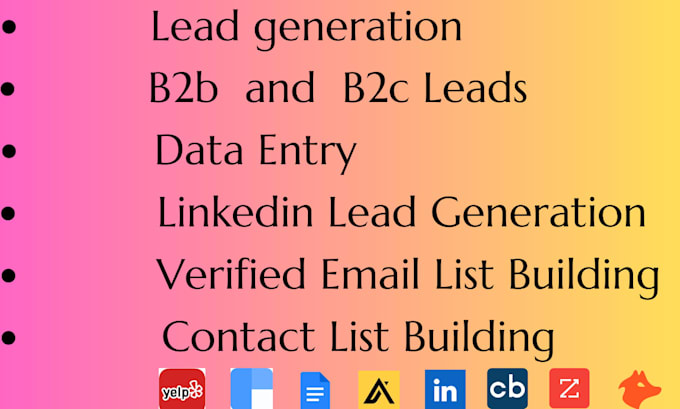 Provide b2b lead generation and data entry for any industry by ...