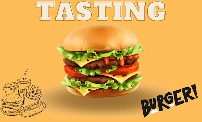 Simple and professional burger logo design by Hzlounabdelnour | Fiverr