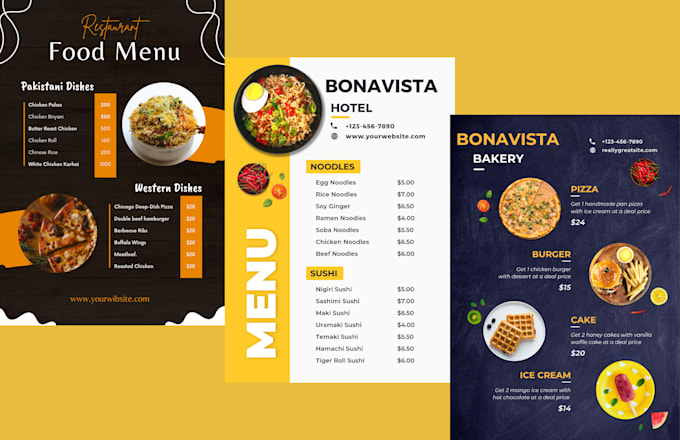 Desgin professional restaurant menu, food menu by Mehriisyed | Fiverr