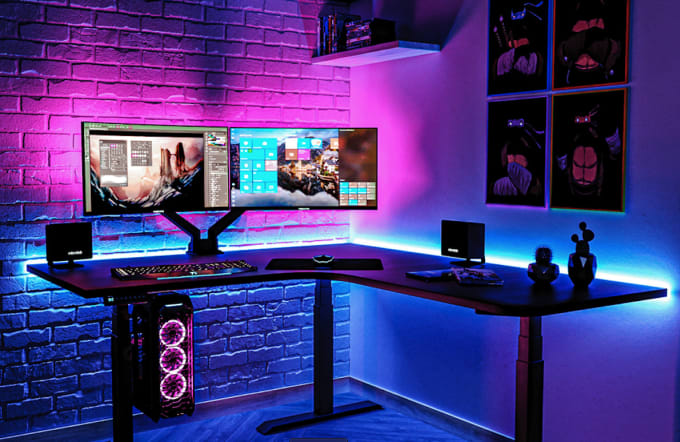 Design and 3d render your room for gaming, streaming by Vision_3d_ | Fiverr