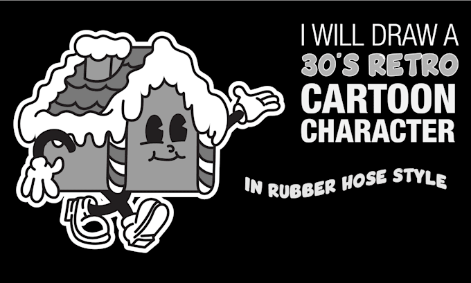 Draw you an image in 30s cartoon vintage rubber hose style by Hugojg ...
