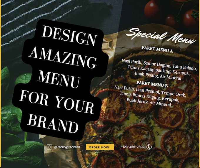 Design amazing menu and food posters for your profession by ...