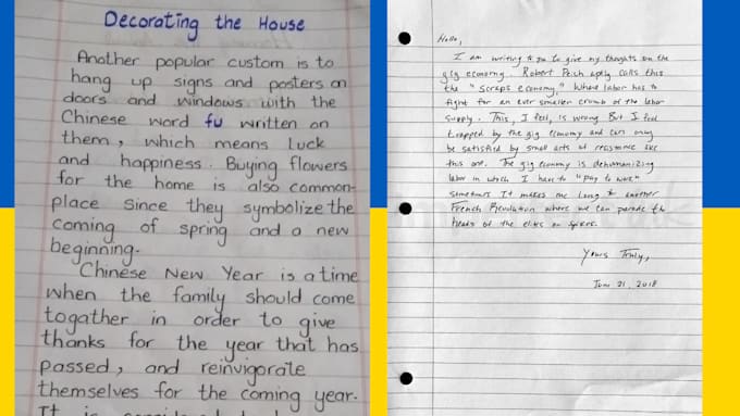 Handwrite notes and letters by Kaveeshadenuwan | Fiverr