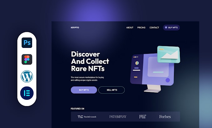 Convert your psd, figma xd design to wordpress website with elementor ...
