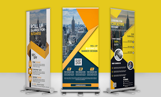 Design your banners and roll ups in just 24 hours by Unikedesign | Fiverr