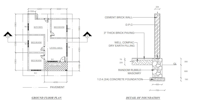 Draw autocad 2d floor plans, sections and elevations by Rusiruprabhashw ...