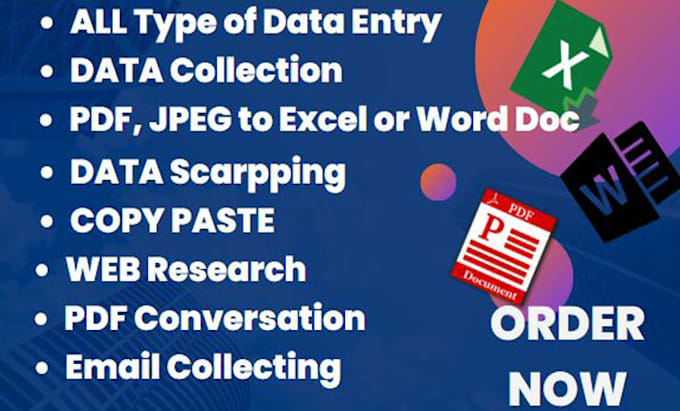 Do web research, copy paste, excel, word data entry by Iiskhulna | Fiverr