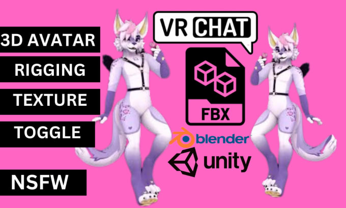 Model 3d Vrchat Vrc Avatar Vtuber Anime Furry Nsfw Vrchat Vr Character For You By Ireavatar Fiverr