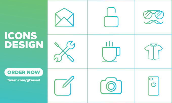 Design a minimal, unique, modern, and consistent icon set by Gfxasad ...