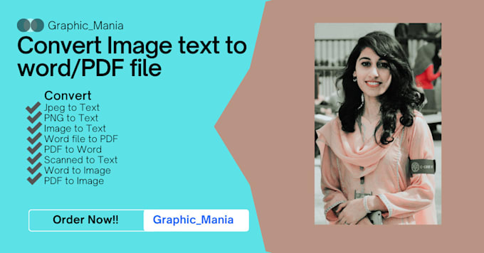 Convert any picture to text by Namra_sheikh | Fiverr