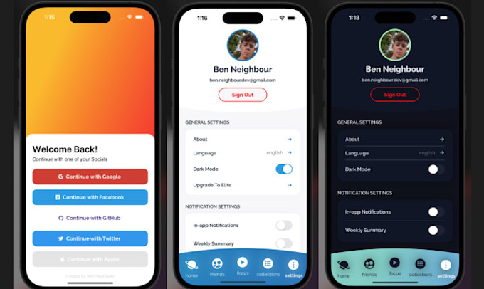 Code a mobile app with social login by Benthedev1 | Fiverr