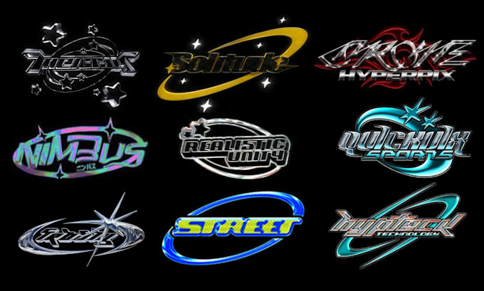 Design or redesign metallic chrome effect 3d y2k logo for your brand by ...