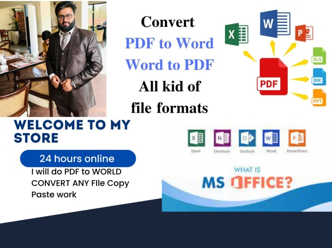 Convert pdf to word, pdf to excel, copy paste, data entry by Youtube696 | Fiverr