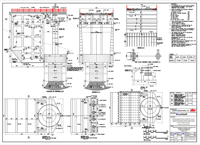 Make engineering drawings of bridges and metro structure by ...