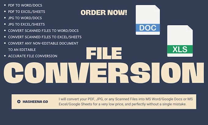 Convert pdf, jpg, and any scanned files to ms word or excel by Hasheena ... Convert pdf, jpg, and any scanned files to ms word or excel by Hasheena ...