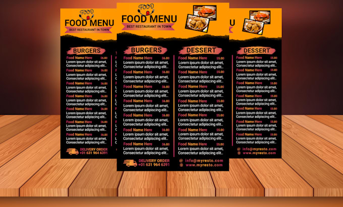 Fare menu di cibo, carta menu ristorante, menu digitale, listino prezzi