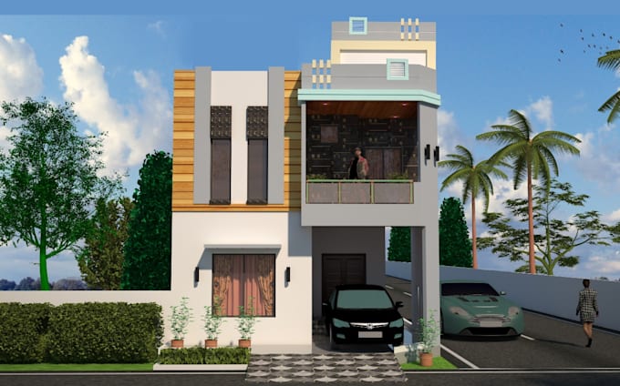 Make house design 2d floor plan, 3d design in autocad by Amozam | Fiverr