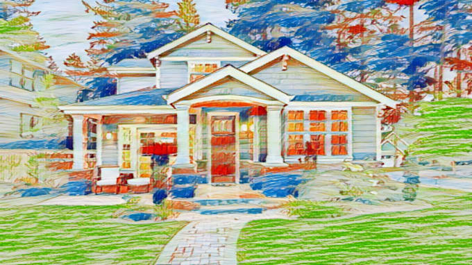 Crayon draw of your landscape, portrait or house by Aahelika | Fiverr