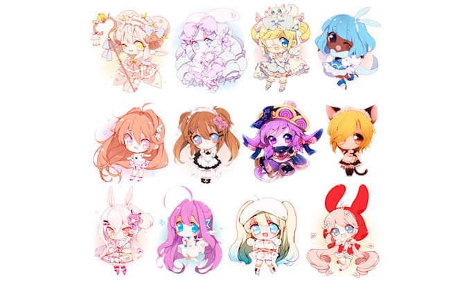 Draw cute kawaii chibi art, chibi character illustration, anime or ...