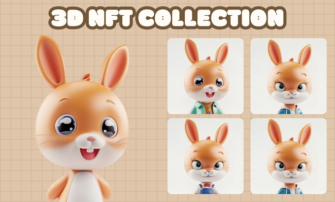 Create unique 3d character modeling for nft art collection by Halmstudio | Fiverr